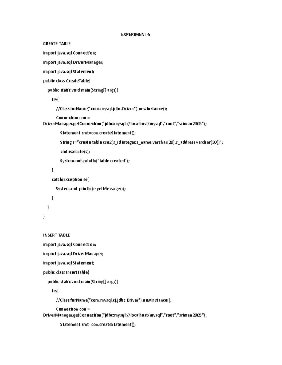 Java Lab Manual for OOP - CBIT B.Tech (R23) CSE - Studocu