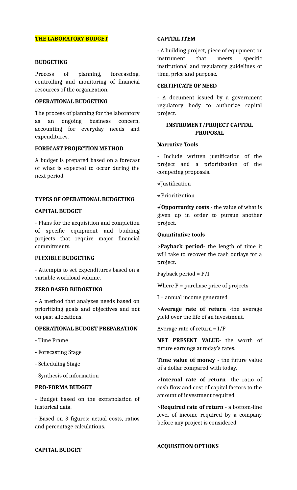 Labman ( Finals) - N/A - THE LABORATORY BUDGET BUDGETING Process of ...