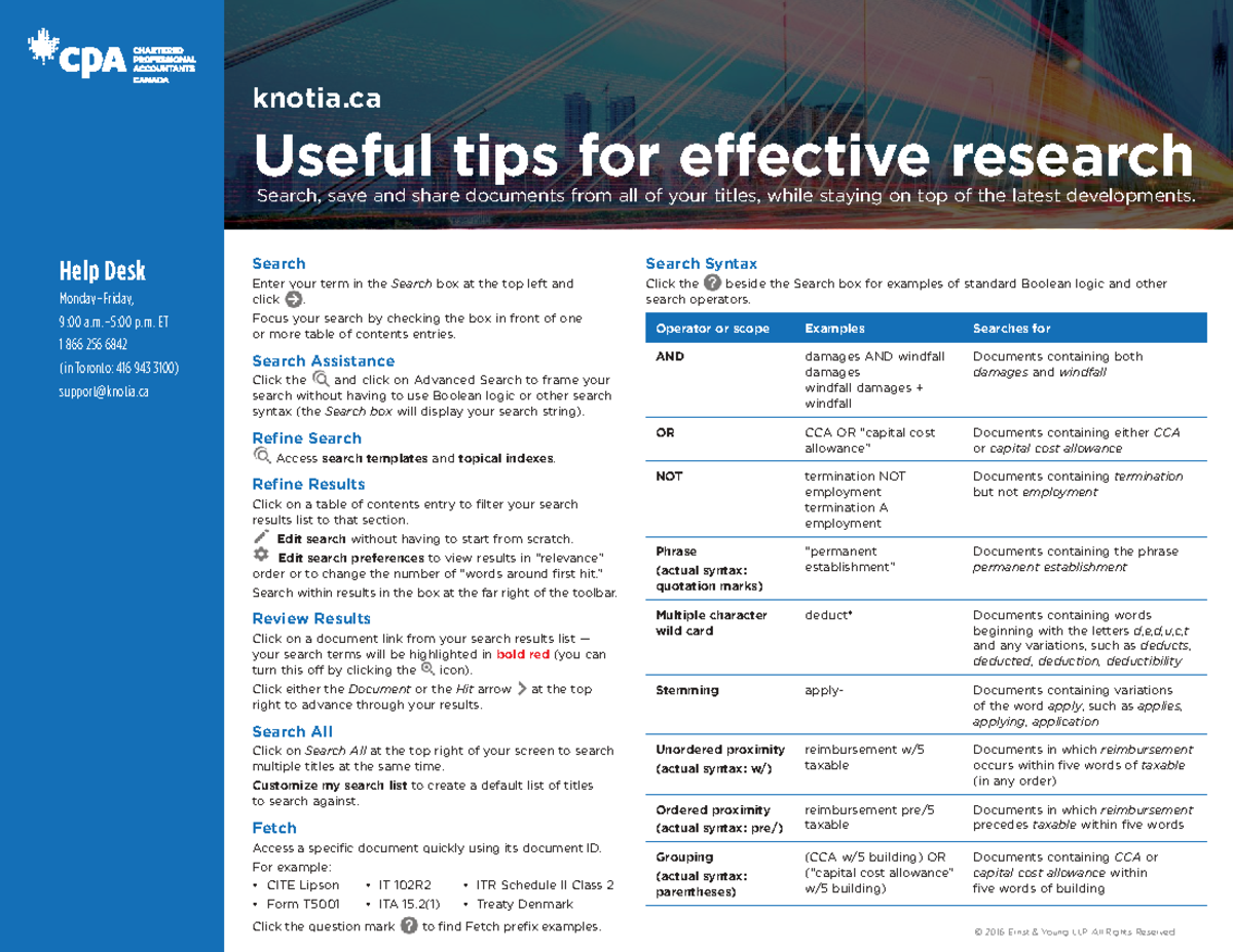 CPA Handbook Quick Tips for Effective Research Techniques - Studocu