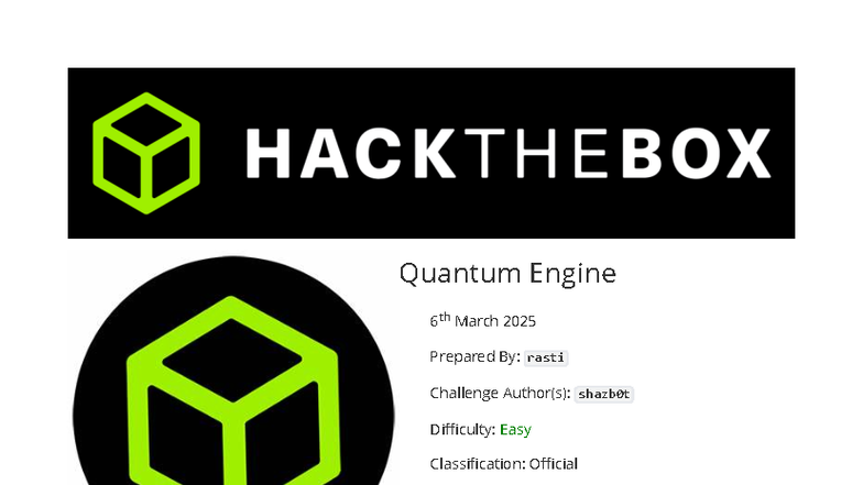Quantum Engine Challenge: Design a Quantum Logic Circuit - Studocu