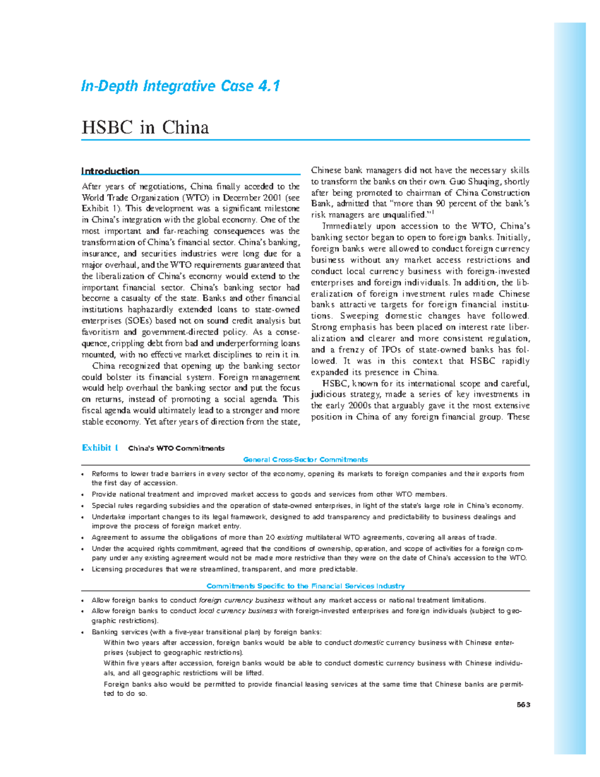 Integrative Case Study: HSBC's Strategic Expansion in China - Studocu