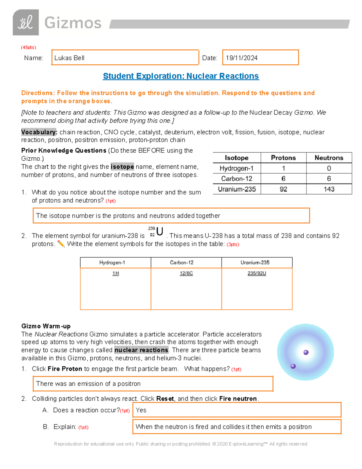 M4.2 Nuclear Reactions Lab Exploration: Fusion & CNO Cycle Dynamics ...