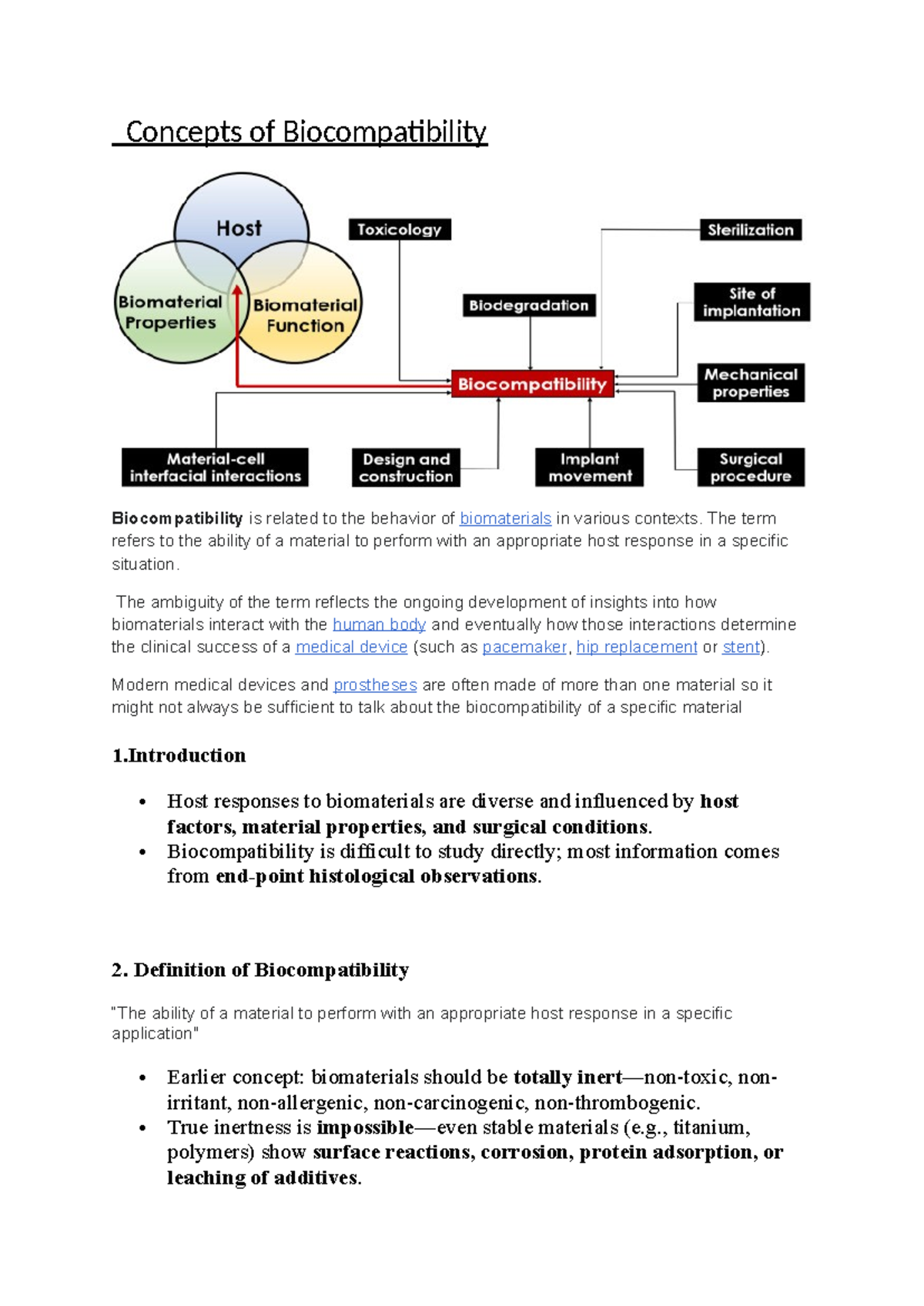 Biocompatibility Concepts in Medical Devices: Understanding ...