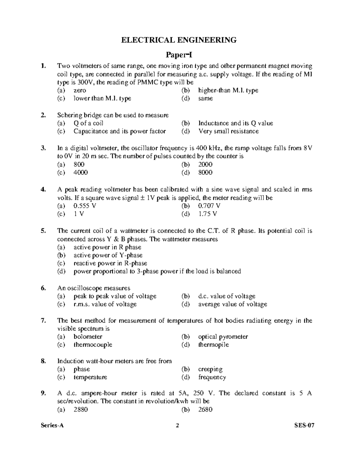 Rvunl EE 1 Model Papers: Comprehensive Exam Questions & Solutions - Studocu