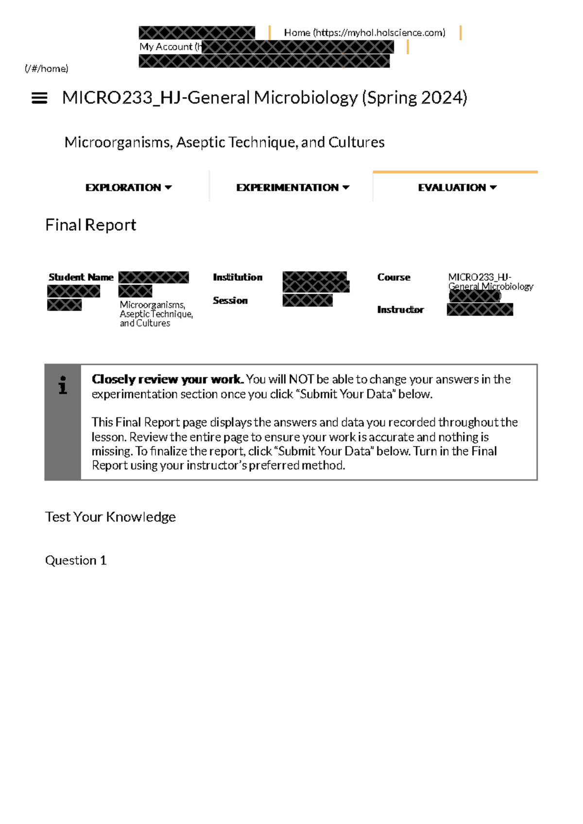MICRO233 Final Report: Exploring Microorganisms & Aseptic Techniques ...