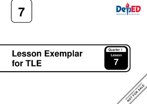 TLE 7 Quarter 1: Lesson 6 Learning Activity Sheet on Animation ...