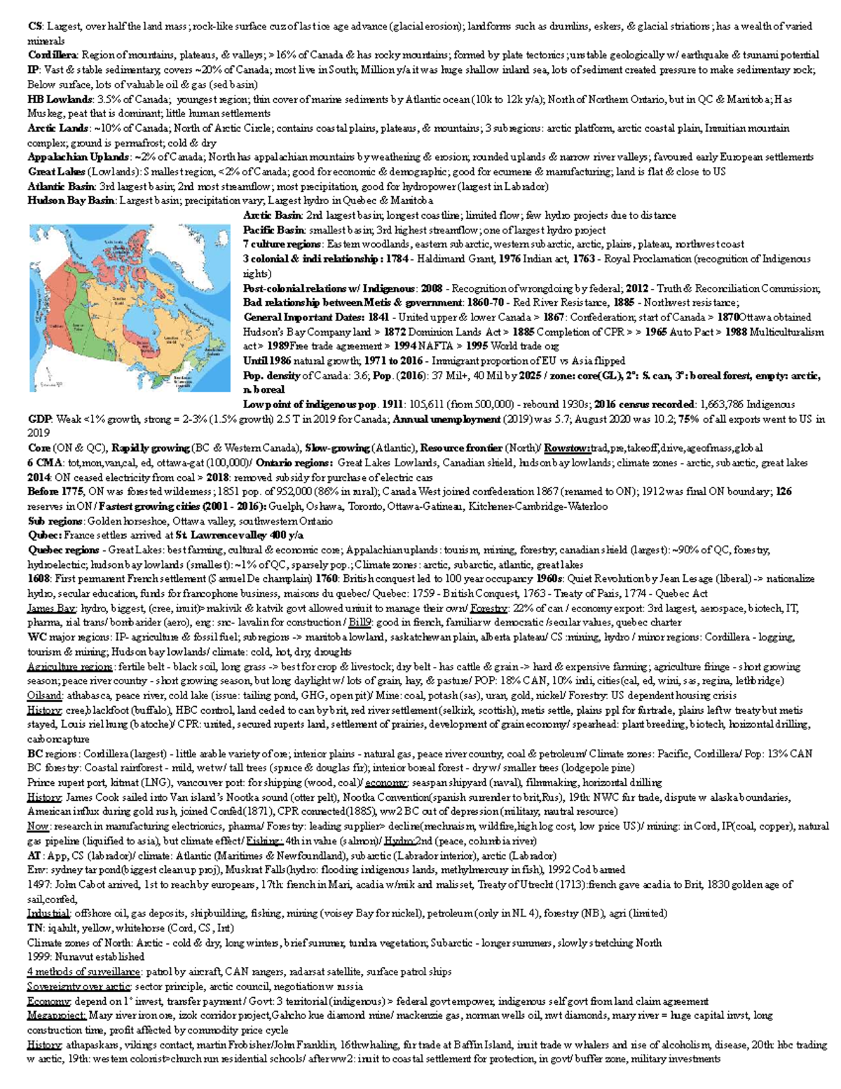 CS: Environmental Geography Cheat Sheet for 2OC3 Exam - Studocu