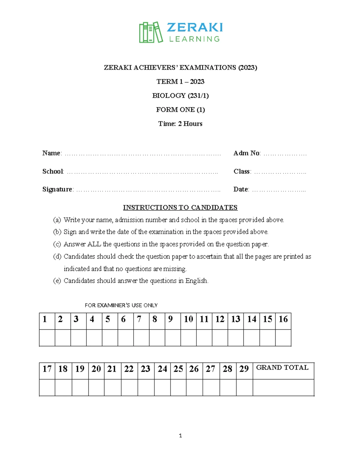 KCSE 2024 - Physics Paper 1 & 2 Examination Questions and Answers - Studocu