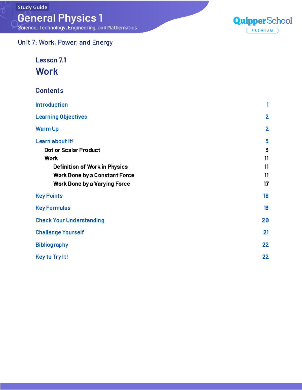 PHY1 11-12 Lesson 7: Understanding Work in Physics - Studocu