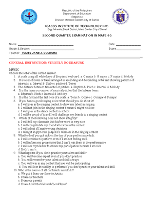 Mapeh CG pdf - curriculum guide - K to 12 Arts Curriculum Guide May ...