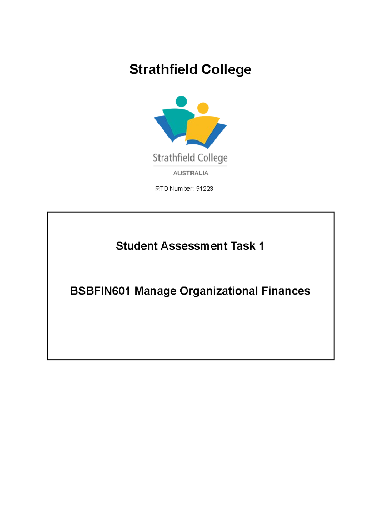 BSBFIN601 Manage Org. Finances Assessment Task 1 Guidelines & Responses ...
