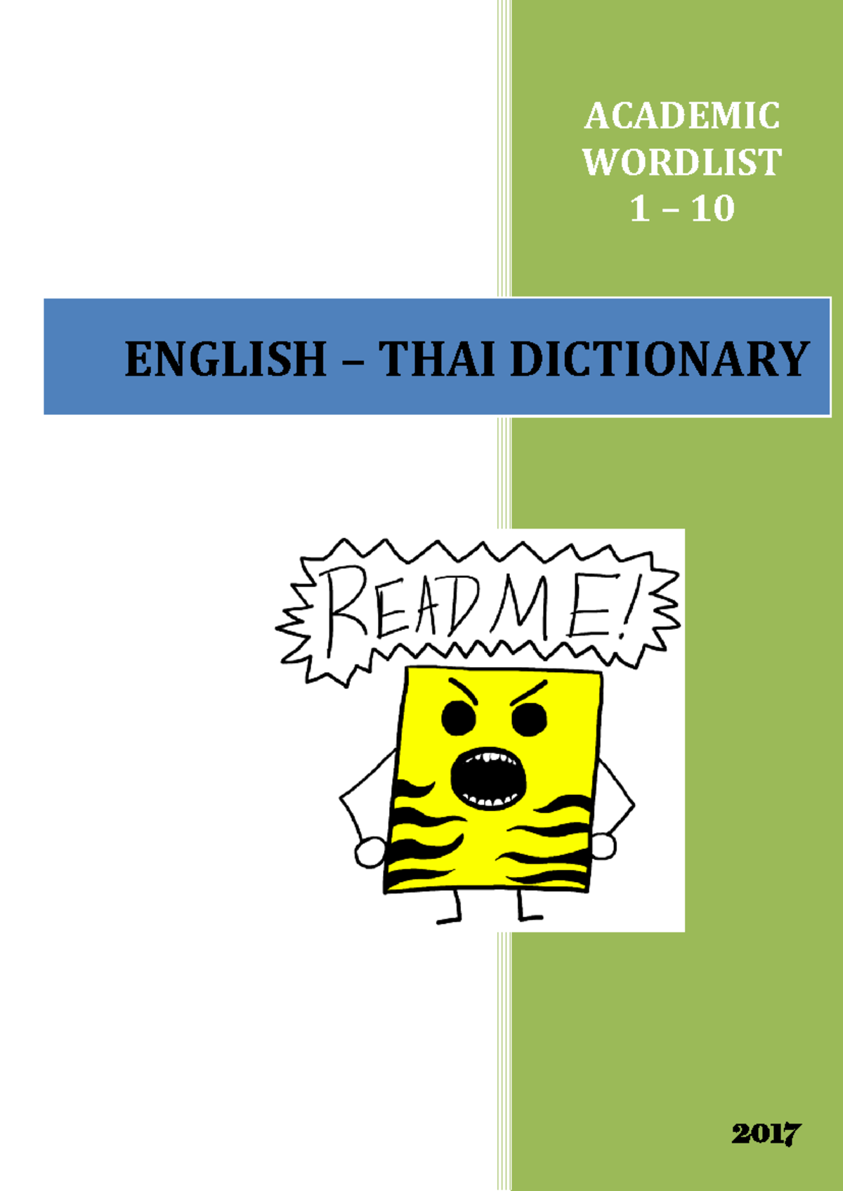 English-Thai Academic Word List: Sublist 1-5 Vocabulary Guide - Studocu