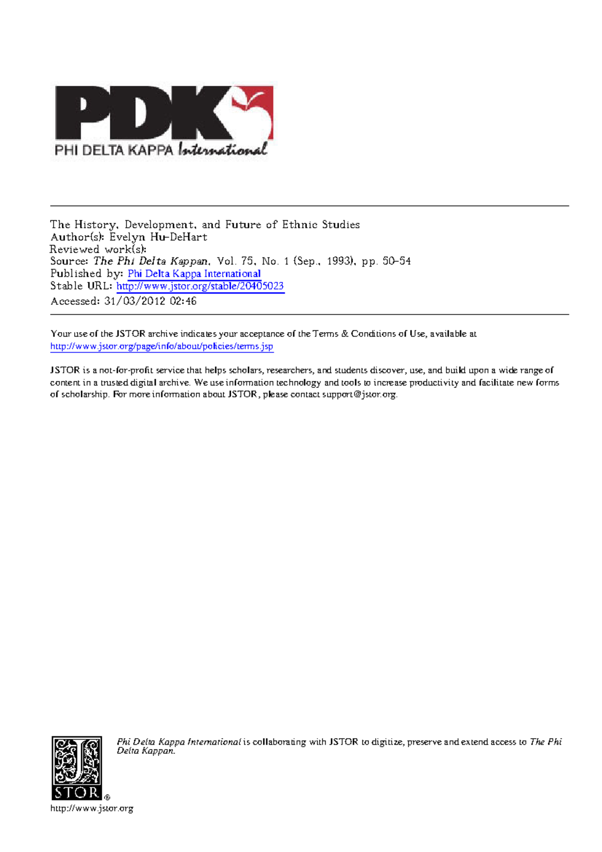 The History and Evolution of Ethnic Studies Programs (EDU 101) - Studocu