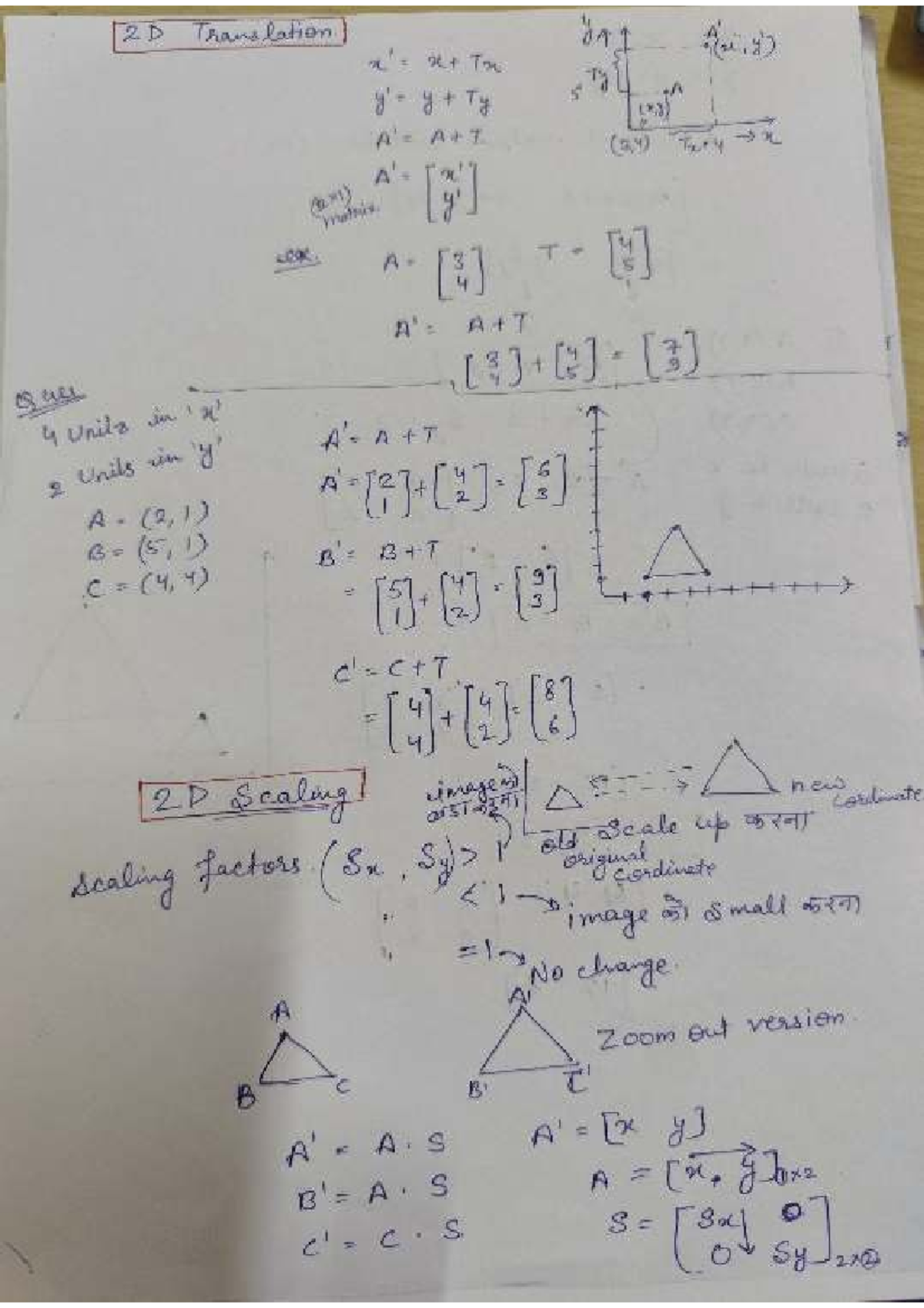 2D Transformation Concepts - Computer Graphics (CSE 101) - Studocu