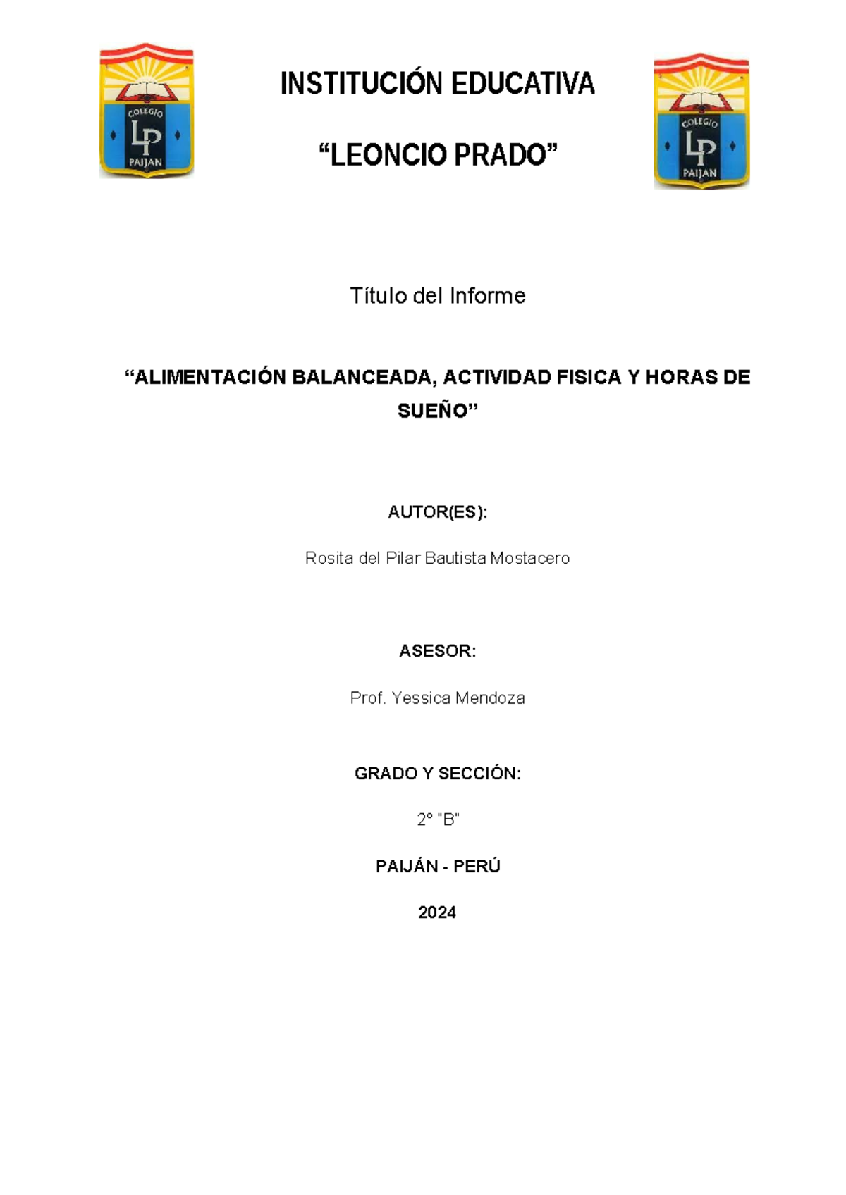 Informe de Investigación: Alimentación, Actividad Física y Sueño ...