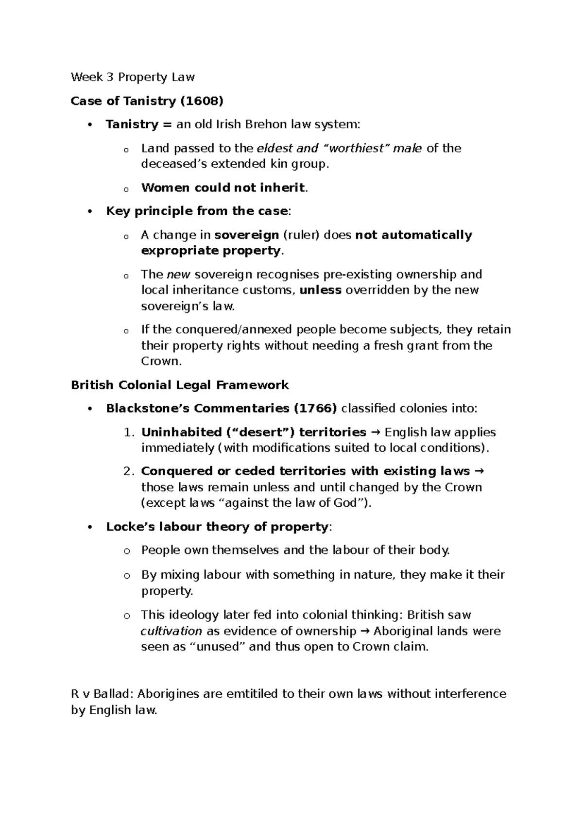 Comprehensive Guide to Property Law & Torrens System (SA) - Studocu
