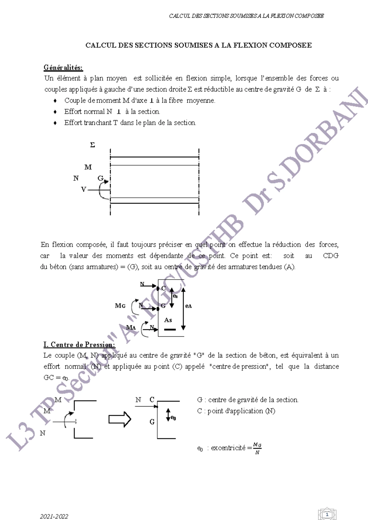 La- Torsion - CALCUL DES SECTIONS SOUMISES A LA TORSION Généralités ...