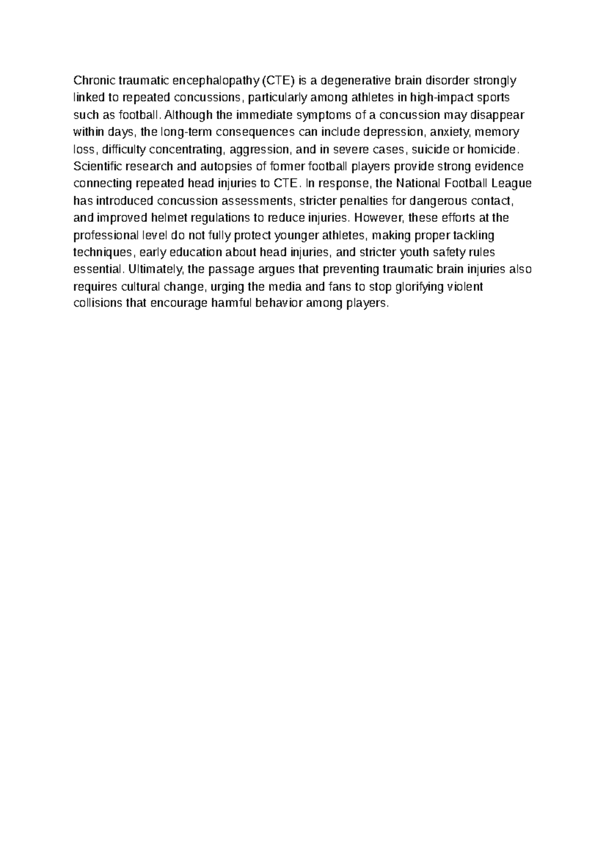 CTE and Concussions: Understanding Risks and Prevention Strategies ...