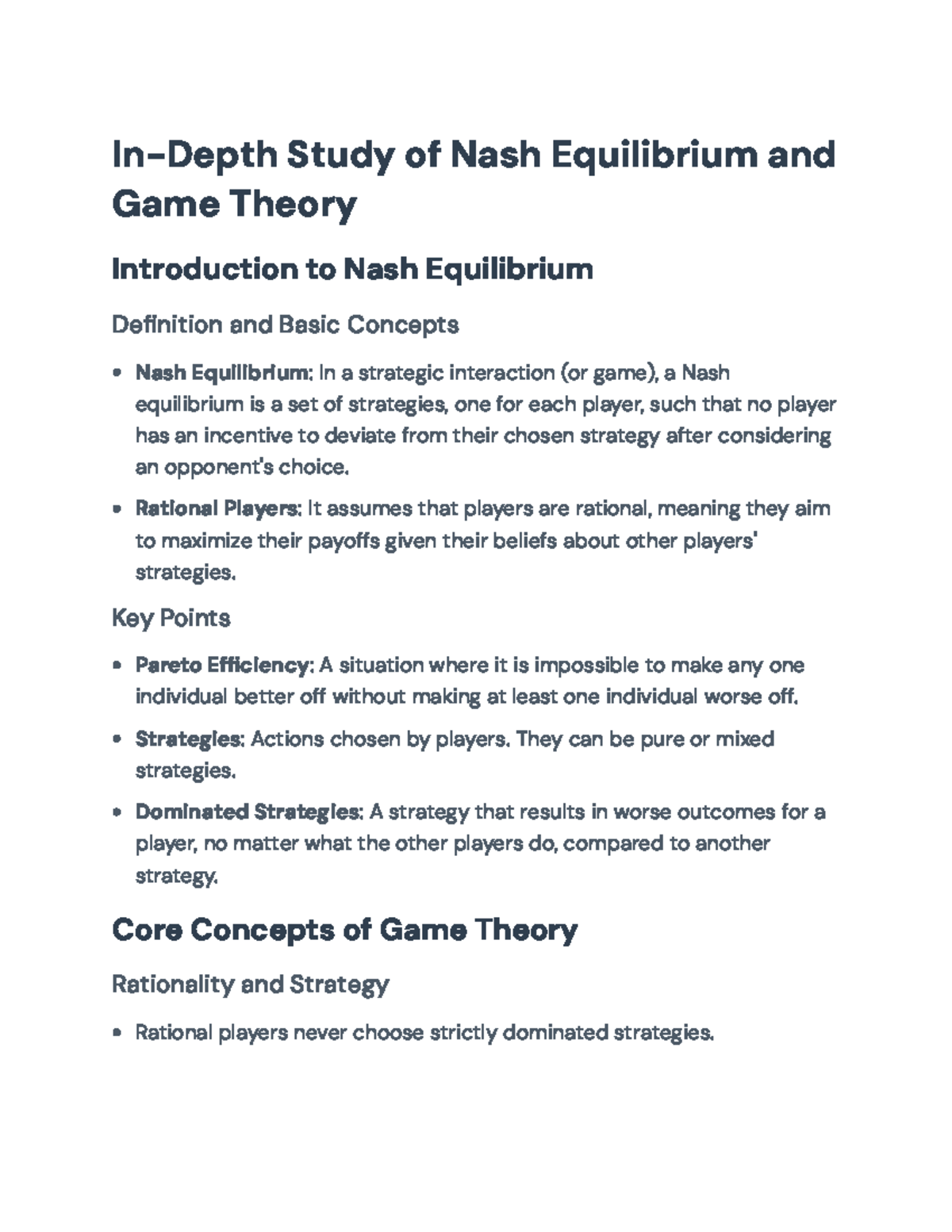 Nash Equilibrium and Game Theory: An In-Depth Study Guide - In-Depth ...