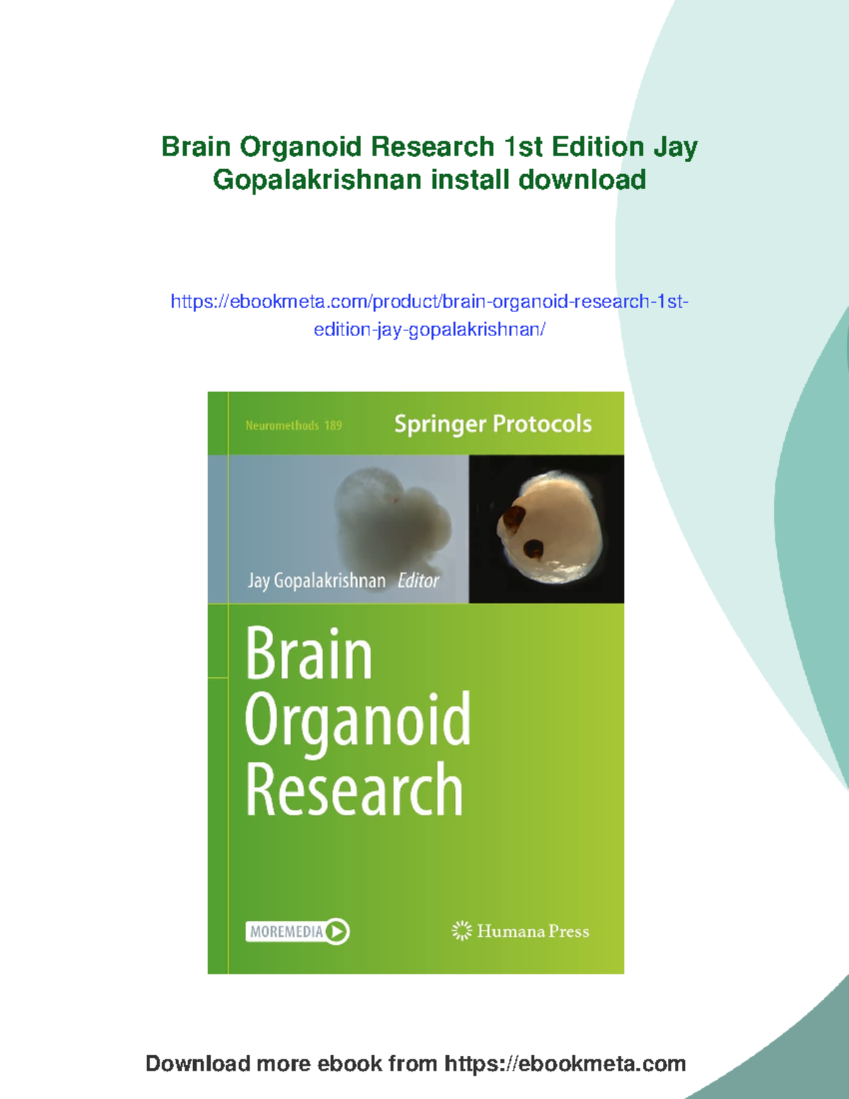 Brain Organoid Research: Methods and Applications in Neuroscience - Studocu