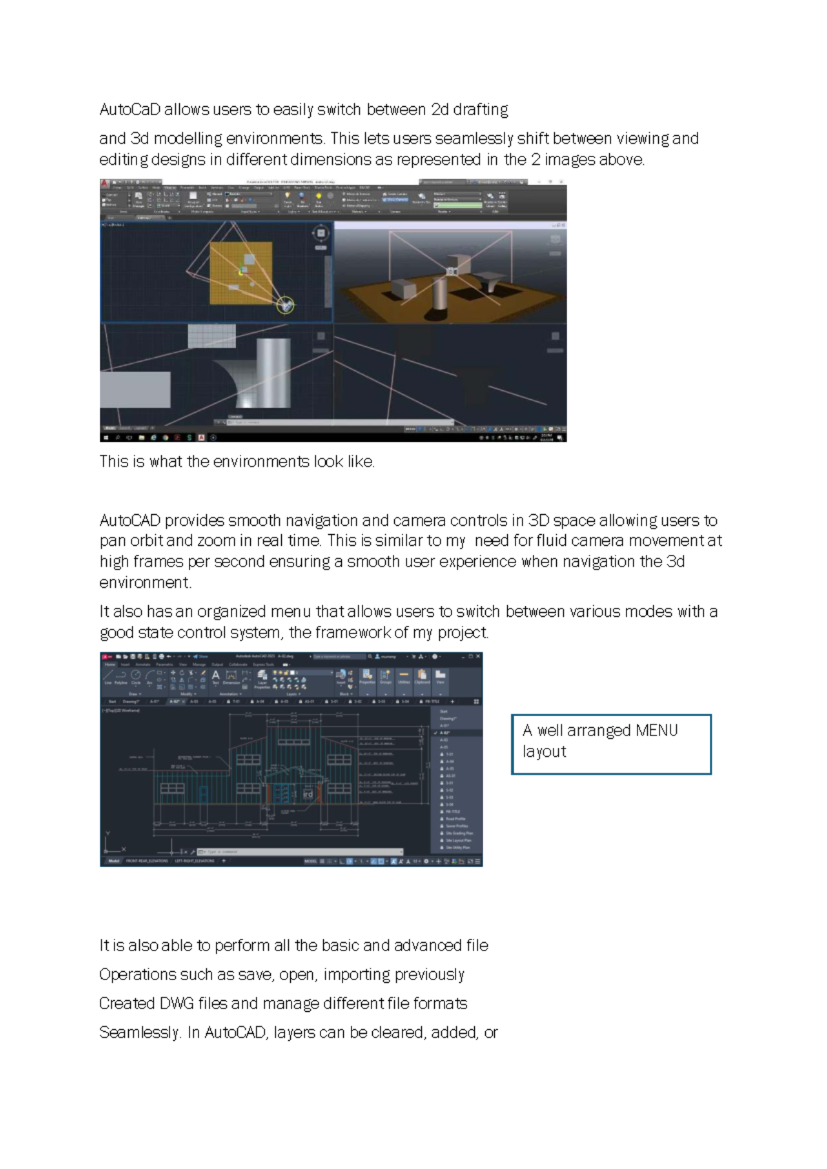 AutoCAD 2D/3D Interface Insights: User Experience & Preferences - Studocu