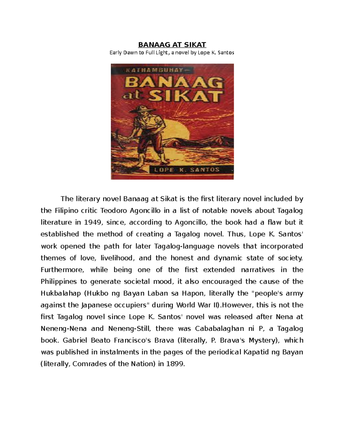 Banaag at Sikat Analysis: Themes, Characters, and Cultural Implications ...