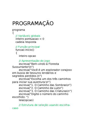 Roteiro DE AULA Pratica Algoritimo E Logica DE Programação - ALGORITMOS ...