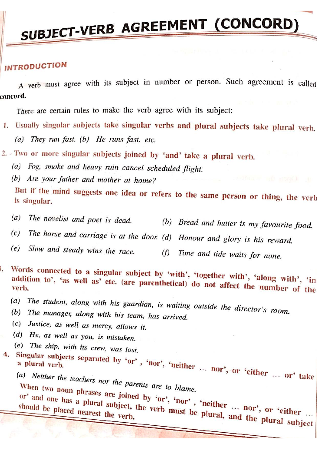 Subject-Verb Agreement (ENG 101) - Understanding Concord Rules - Studocu