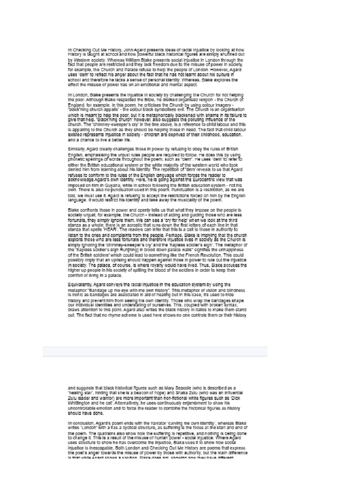 Comparative Analysis of "Checking Out Me History" and "Kamikaze" - Studocu