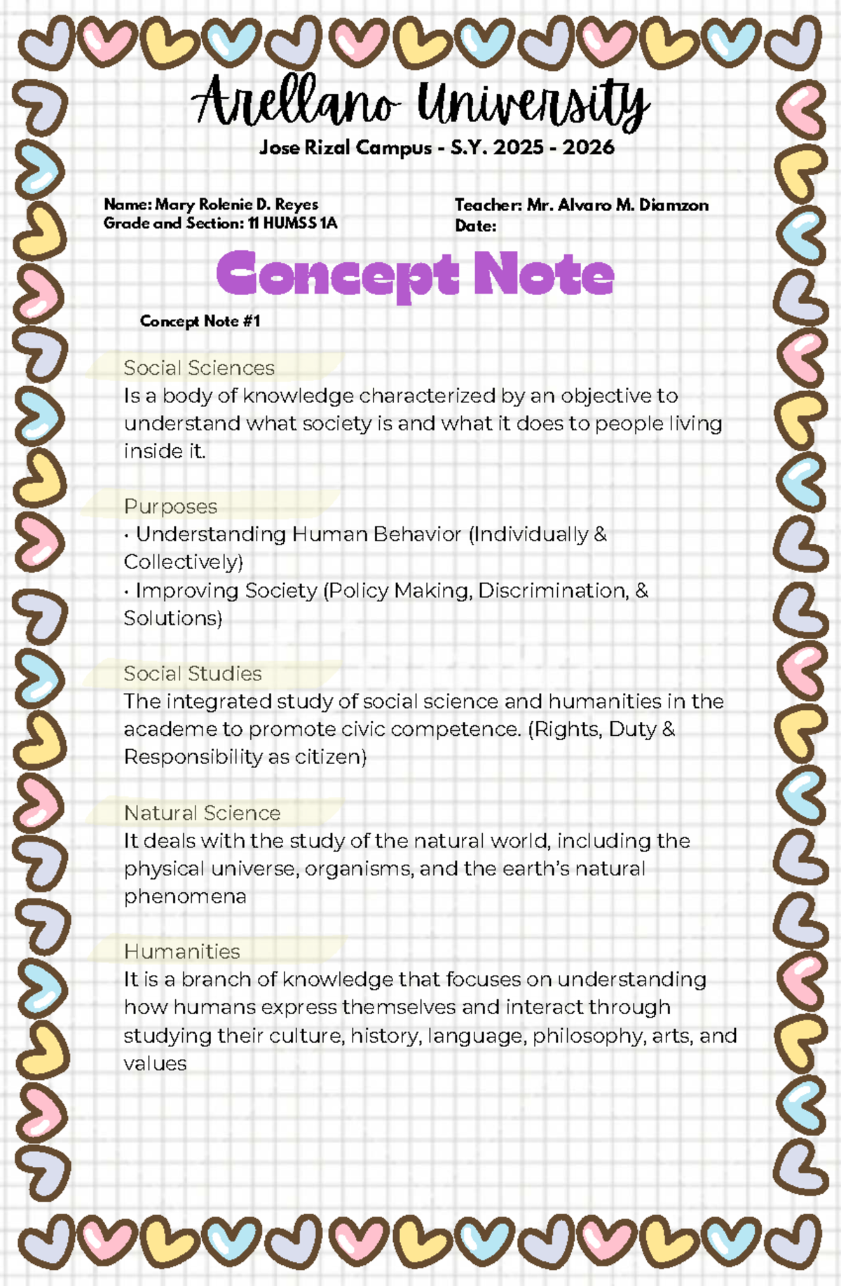Concept Note for EMTECH: Understanding Social Sciences and Humanities ...