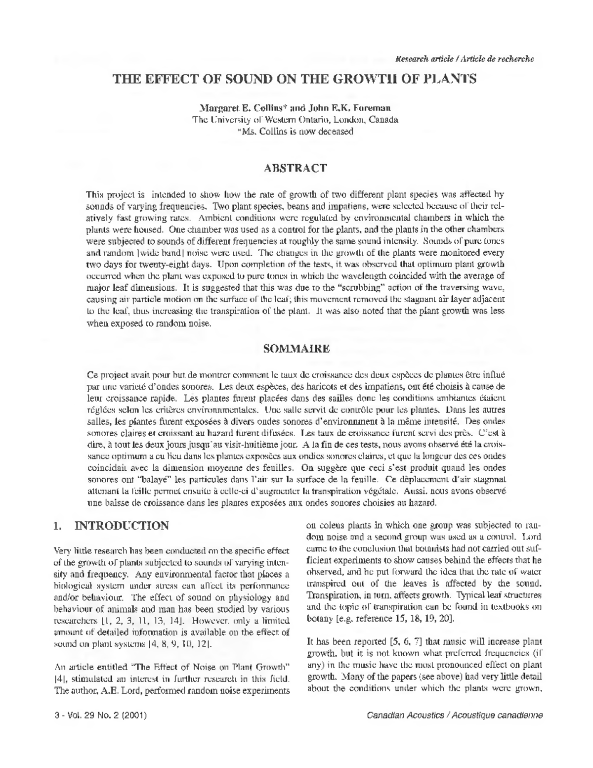 The Impact of Sound Frequencies on Plant Growth: A Study on Beans and ...