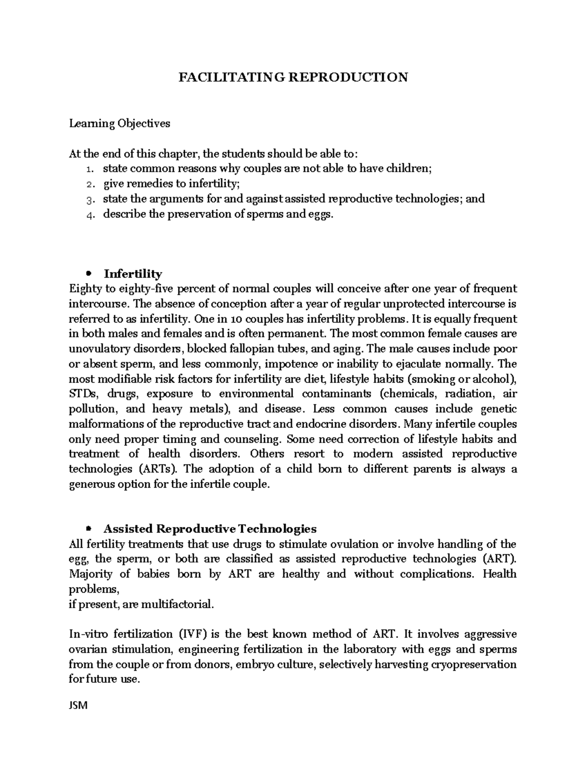 Facilitating Reproduction: Understanding Infertility and ART Techniques ...