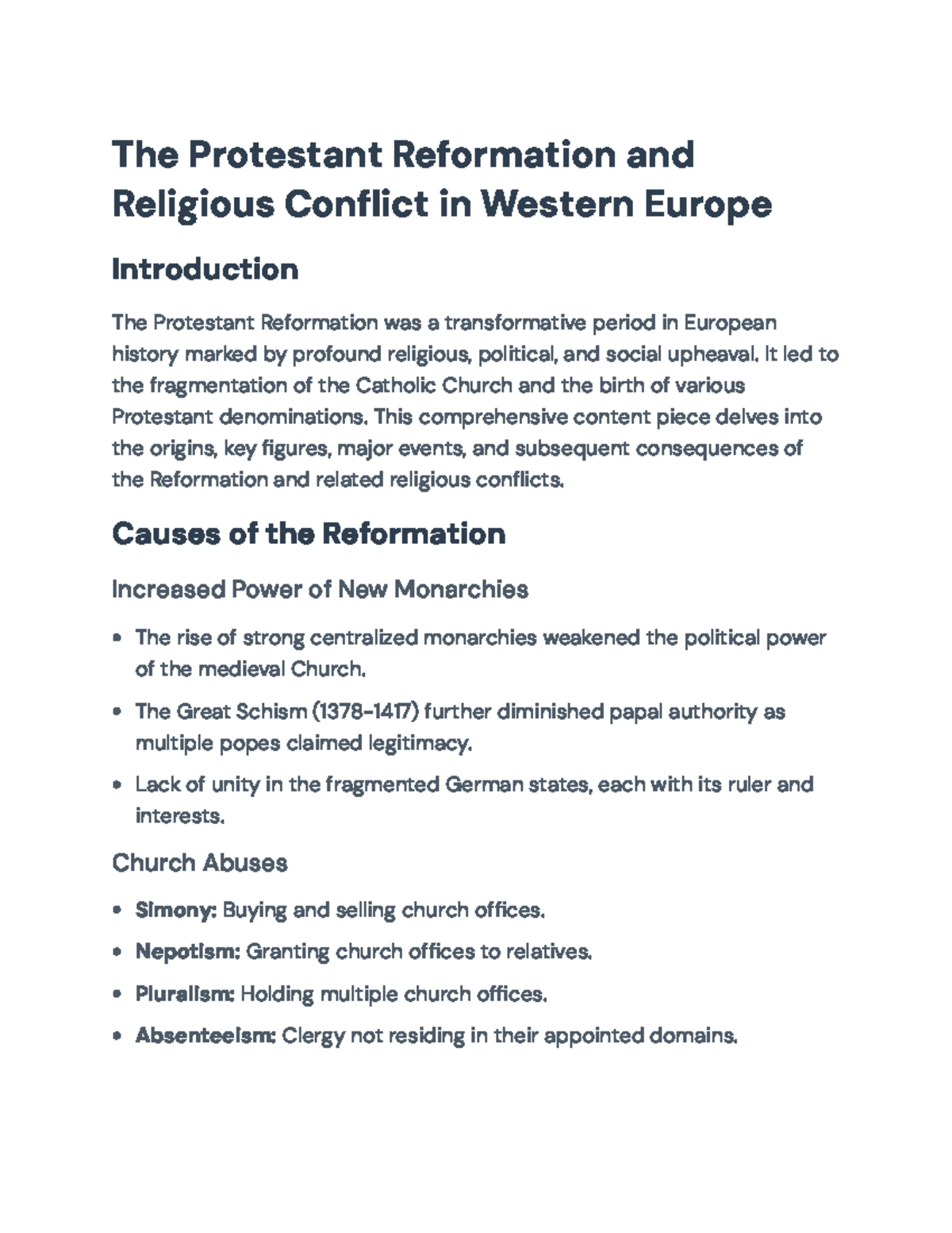 The Protestant Reformation: Origins, Key Figures, and Impact on Europe ...