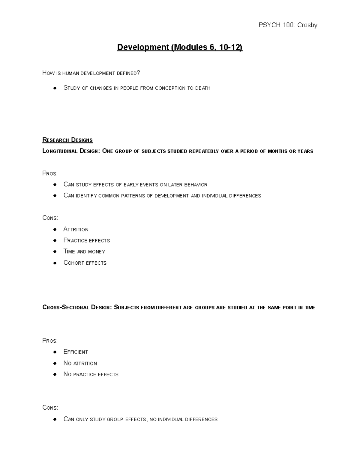 Development Notes - Development (Modules 6, 10-12) HOW IS HUMAN ...