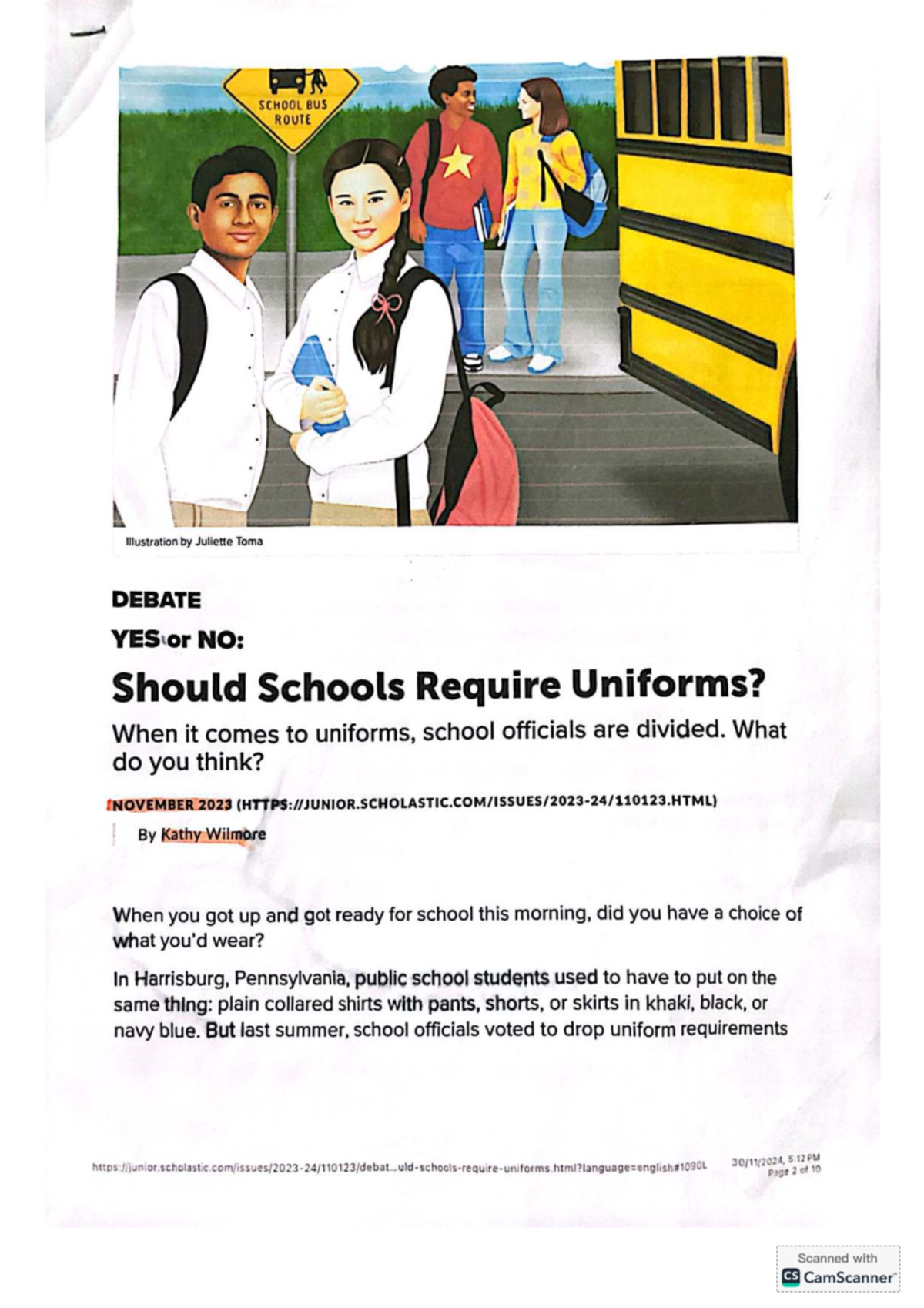 DEBATE 2023: Should Schools Require Uniforms? An Argumentative Article ...