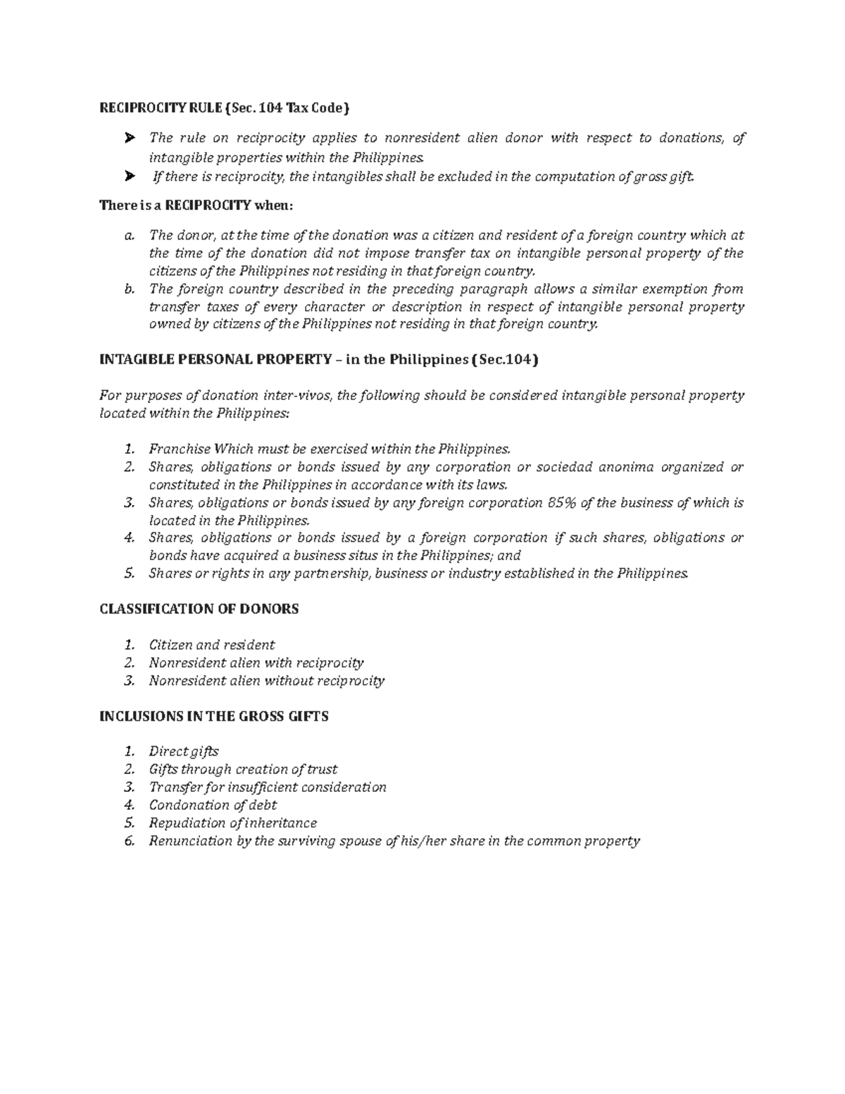 Reciprocity Rule (Sec. 104 Tax Code) - Key Guidelines and Implications ...