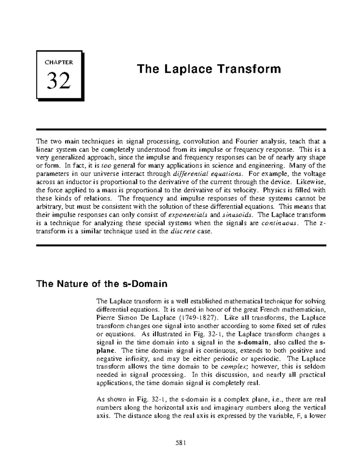 CH32: The Laplace Transform in Signal Processing - Studeersnel