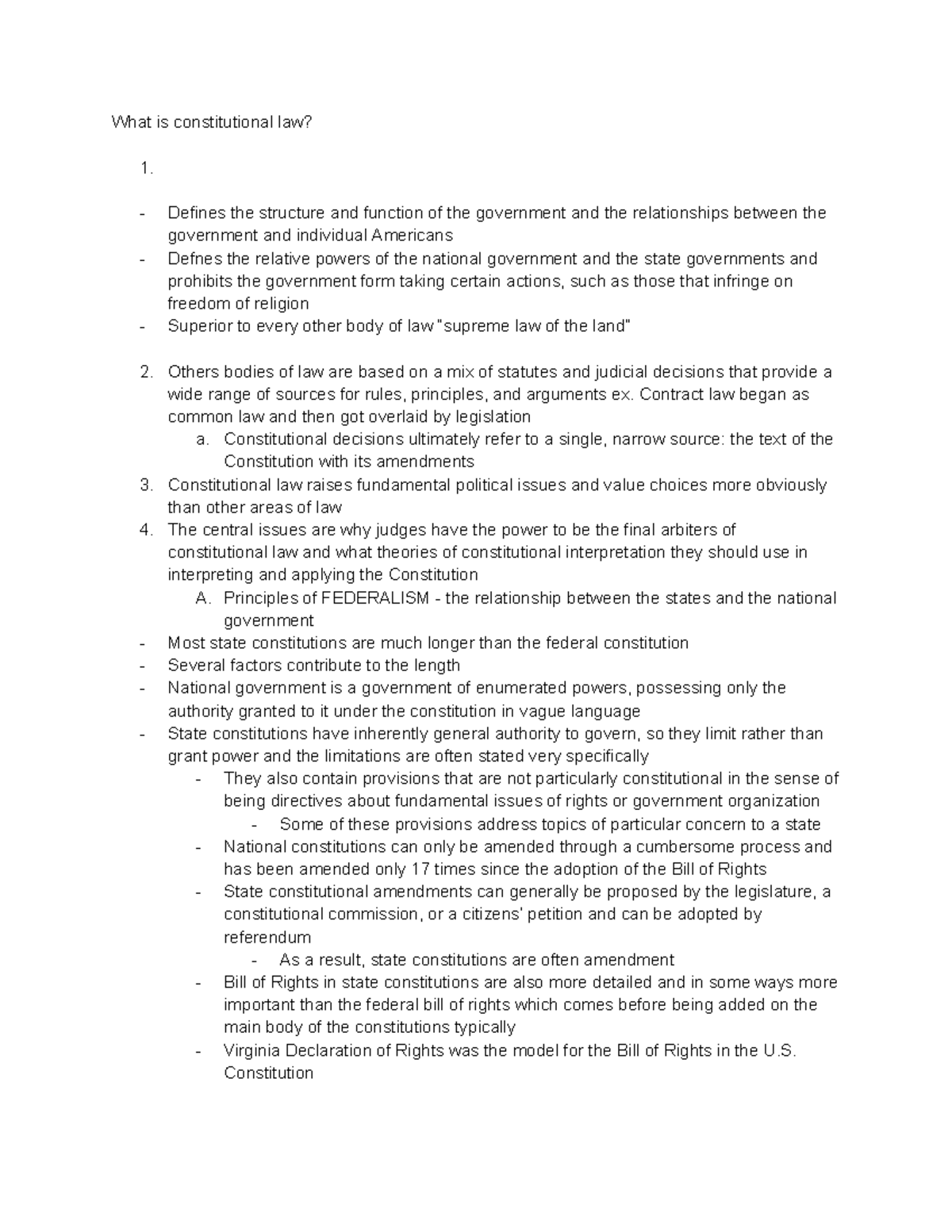 Constitutional Law Overview: Key Concepts & Supreme Court Cases - Studocu