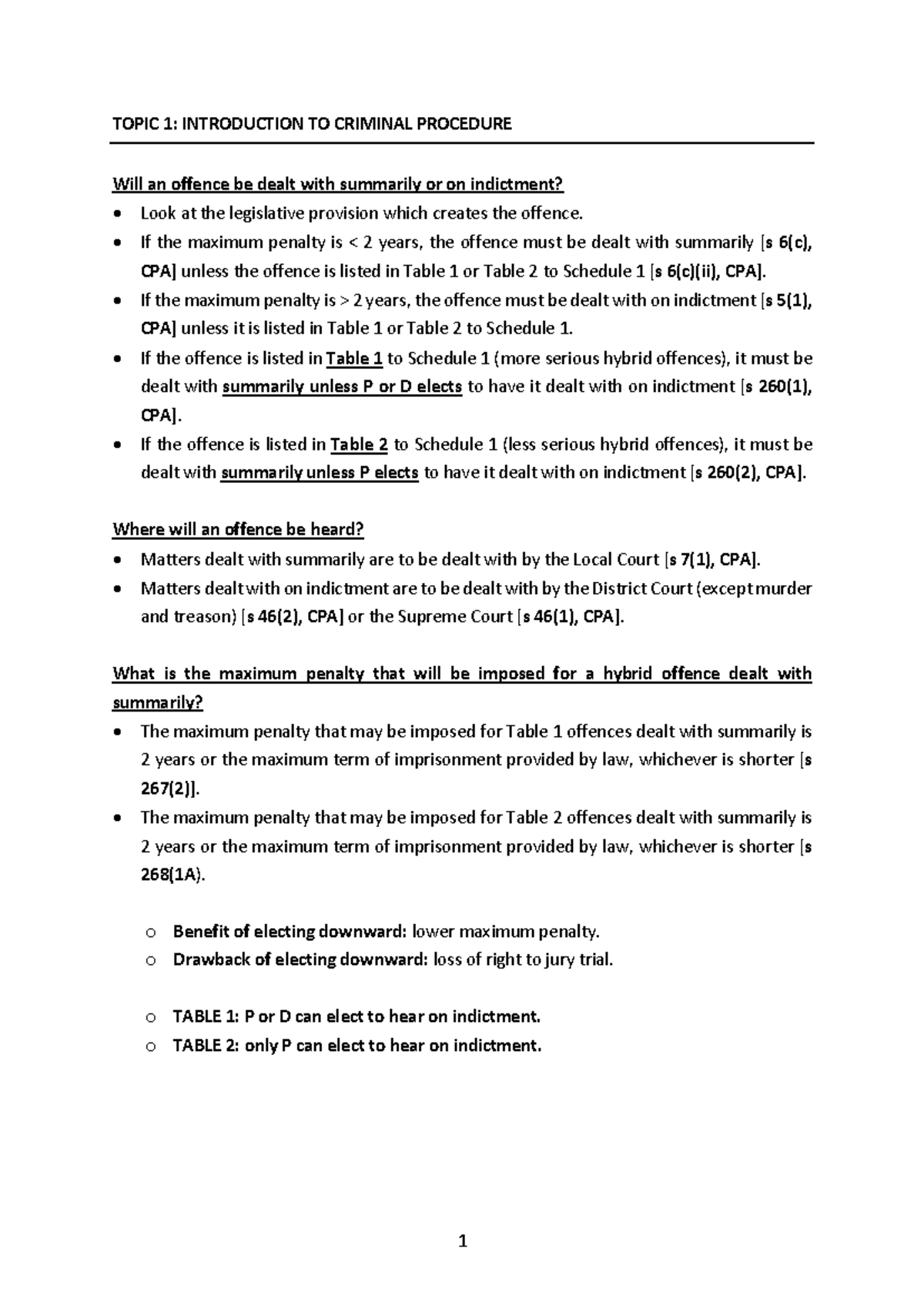 CCP 101: Exam Notes on Criminal Procedure and Police Powers - Studocu