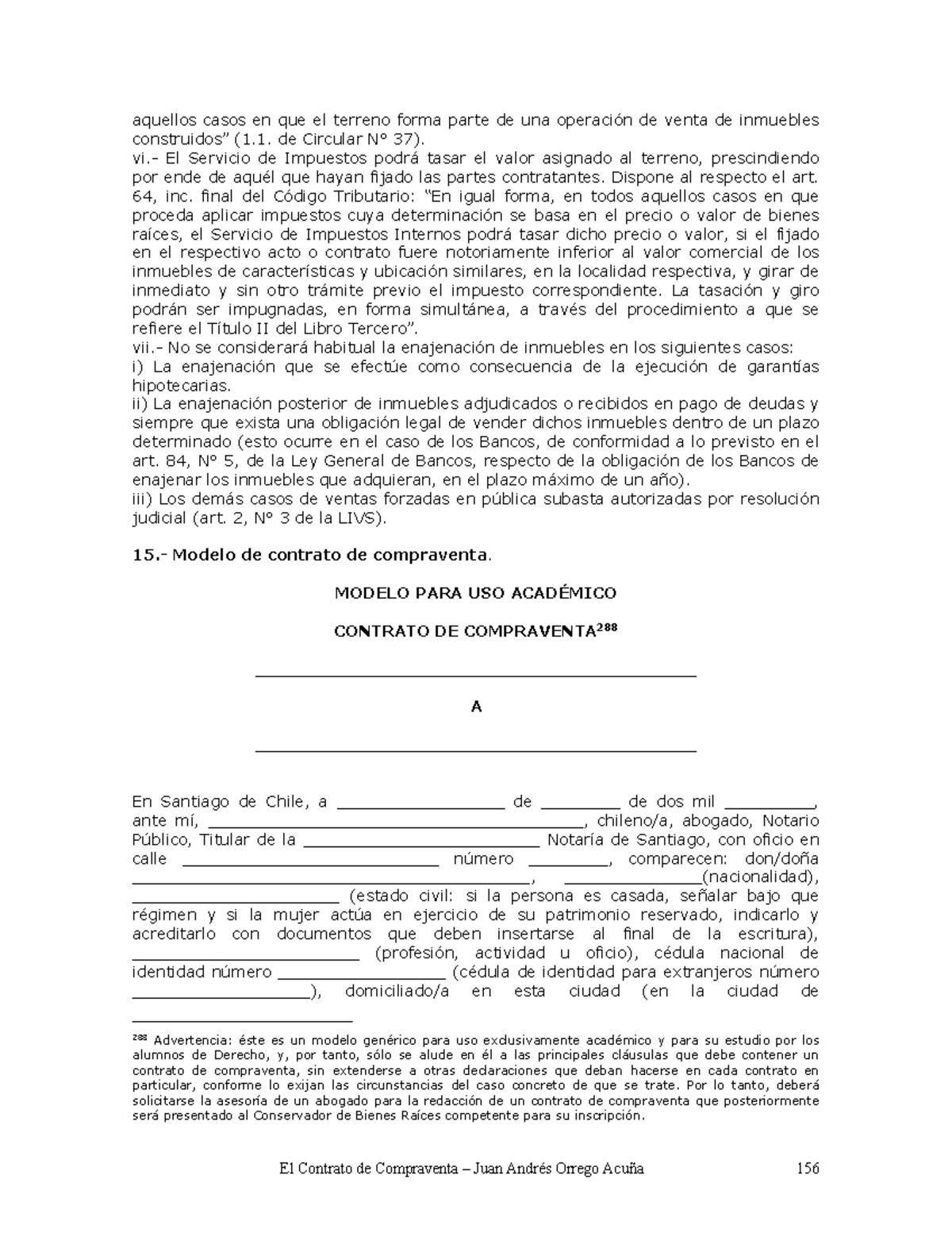 Contrato de compraventa-156-162 - 288 Advertencia: éste es un modelo ...