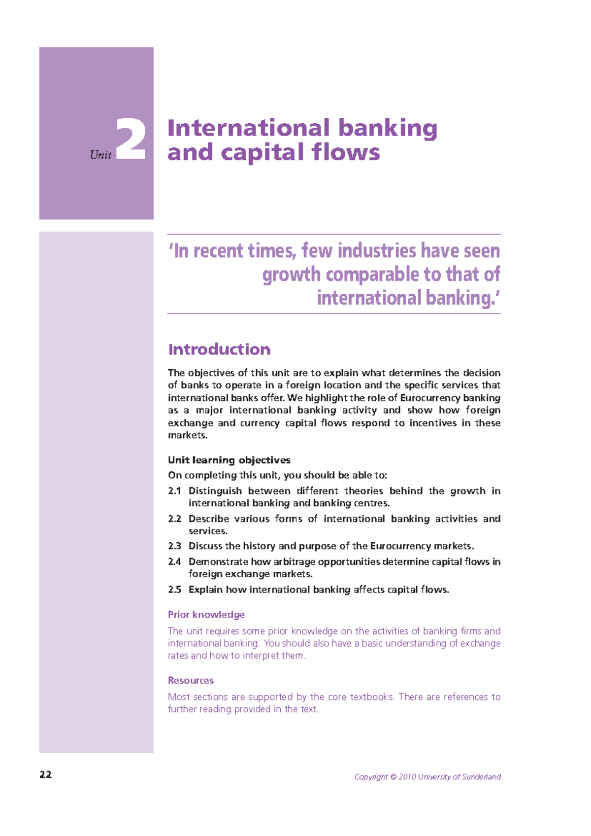 UGB322 International Banking: Unit 2 - Capital Flows & Eurocurrency ...