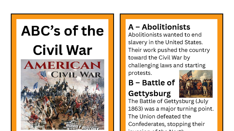 Civil War Overview: Key Events and Figures in U.S. History - Studocu