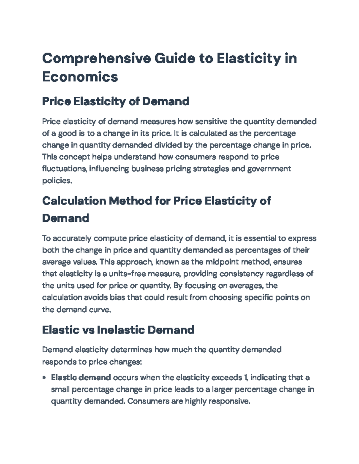 Comprehensive Guide to Elasticity in Economics: Demand & Supply ...