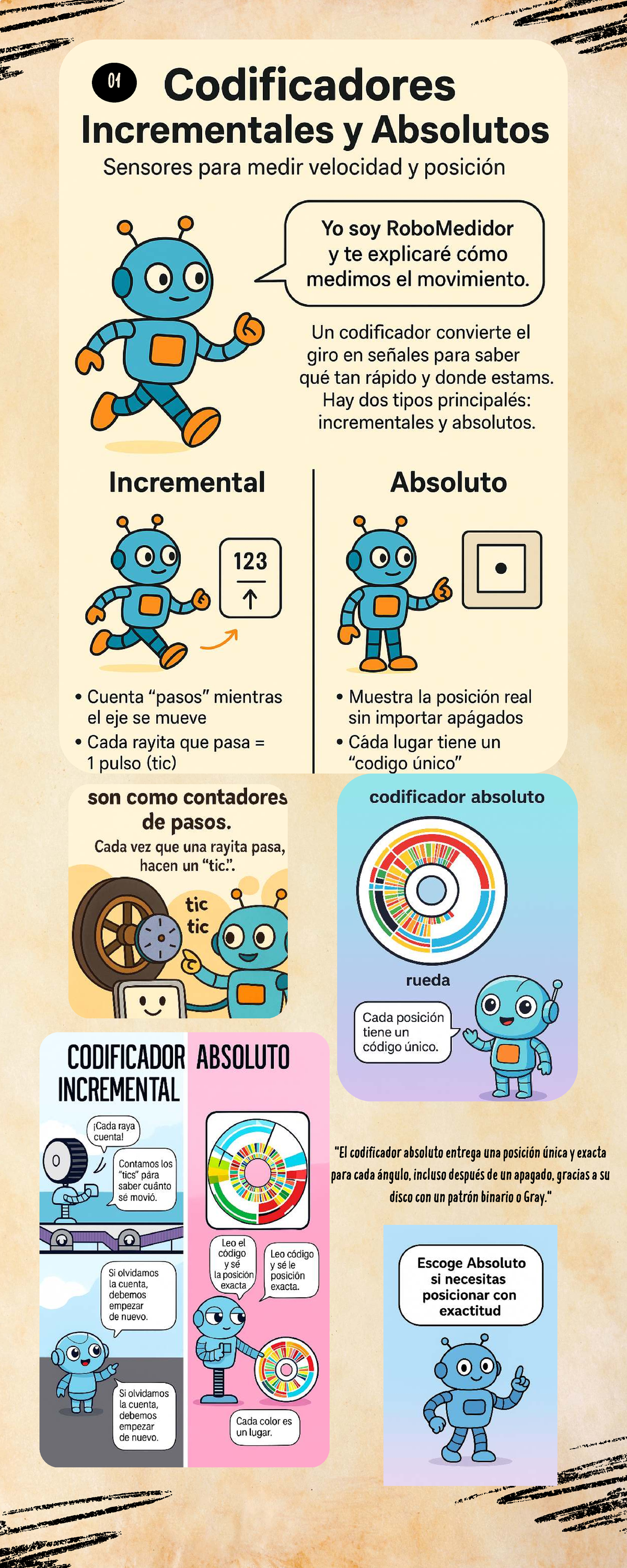 Infografía sobre Codificadores Absolutos y Sensores de Vórtices - Studocu
