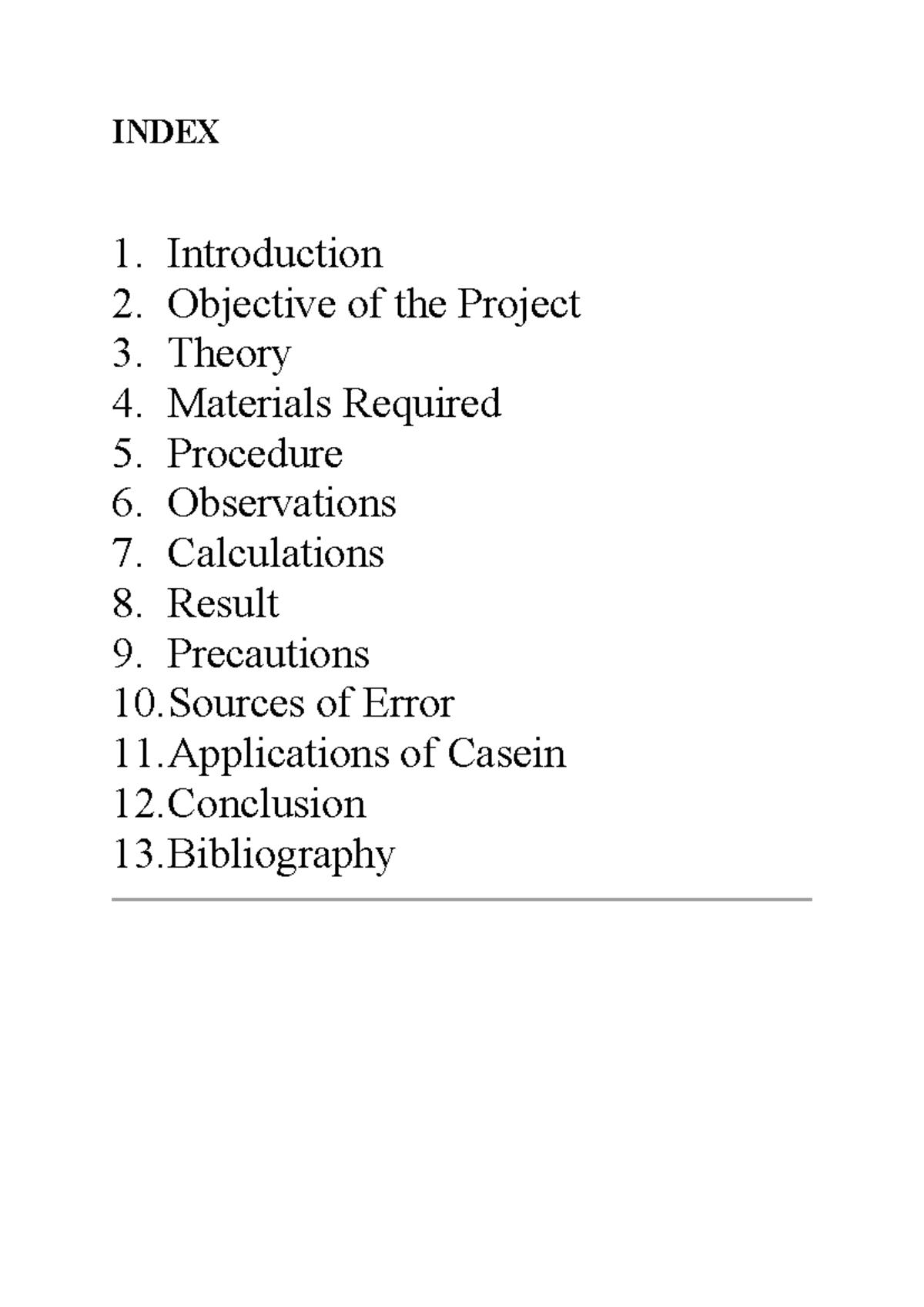 Chemistry Project: Casein Analysis in Milk Samples (CHEM 101) - Studocu