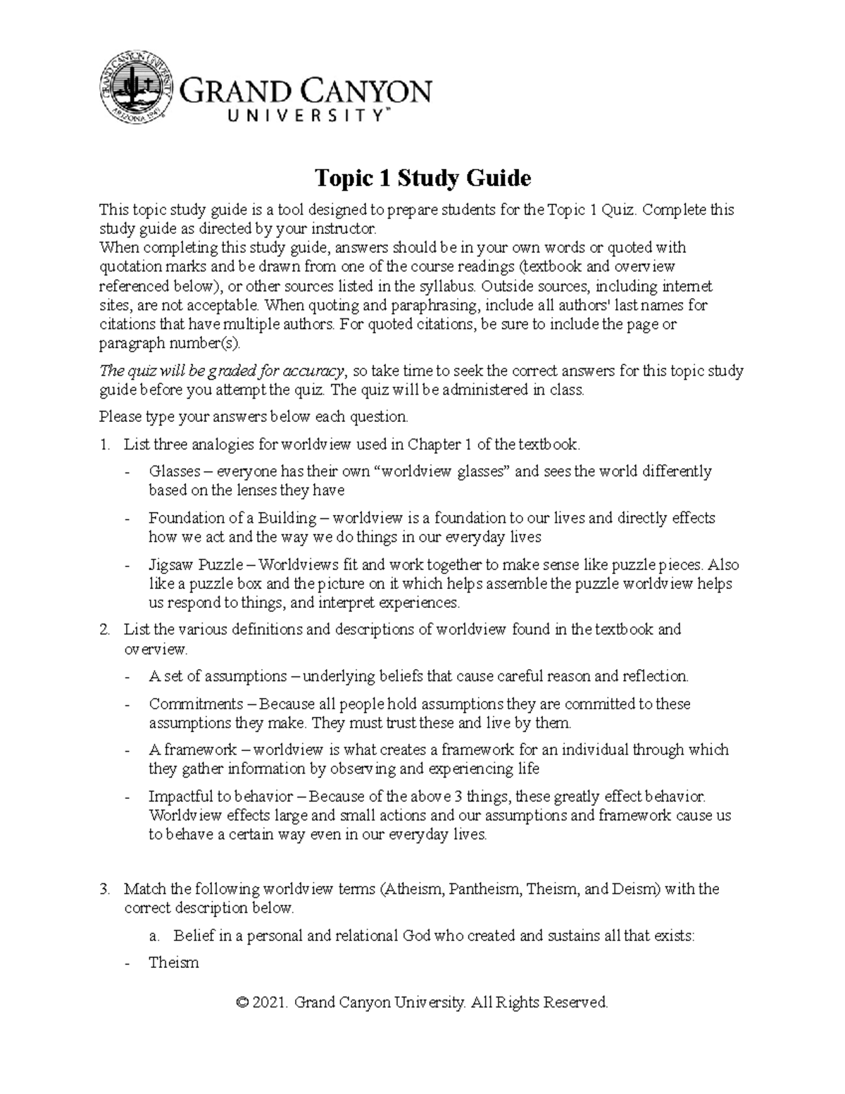 CWV 101 Topic 1 Quiz Study Guide with Complete Answers - Studocu