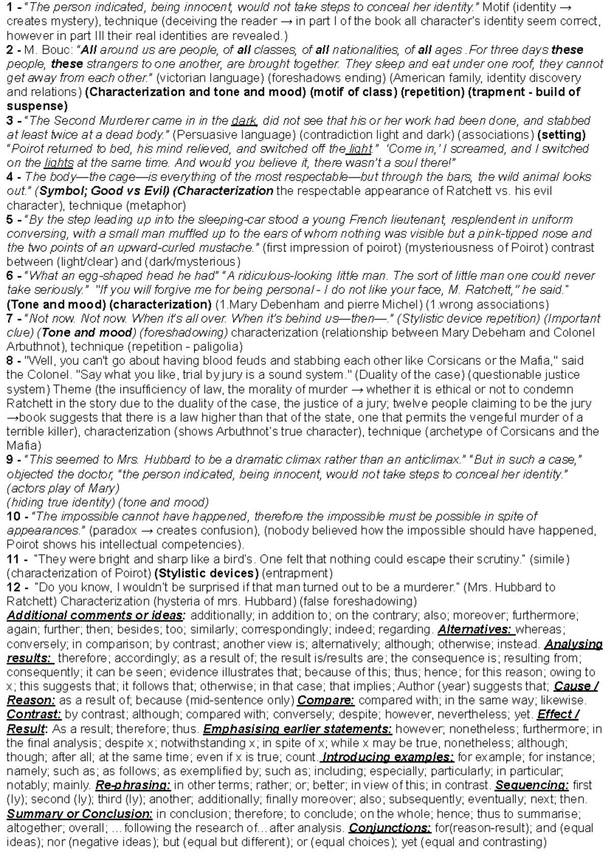 Cheatsheet for Analyzing Themes and Motifs in Literature (ENG101 ...
