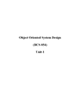 Object Oriented System Design - KCS054 - AKTU - Studocu