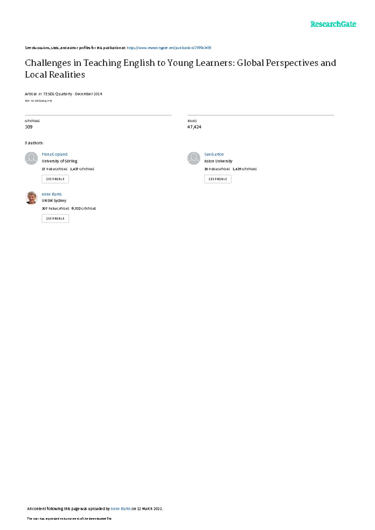 Challenges in Teaching English to Young Learners: TQ14 Insights - Studocu