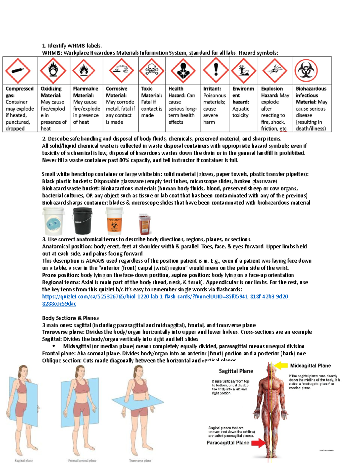 Lab 1 study guide - Identify WHMIS labels. WHMIS: Workplace Hazardous ...